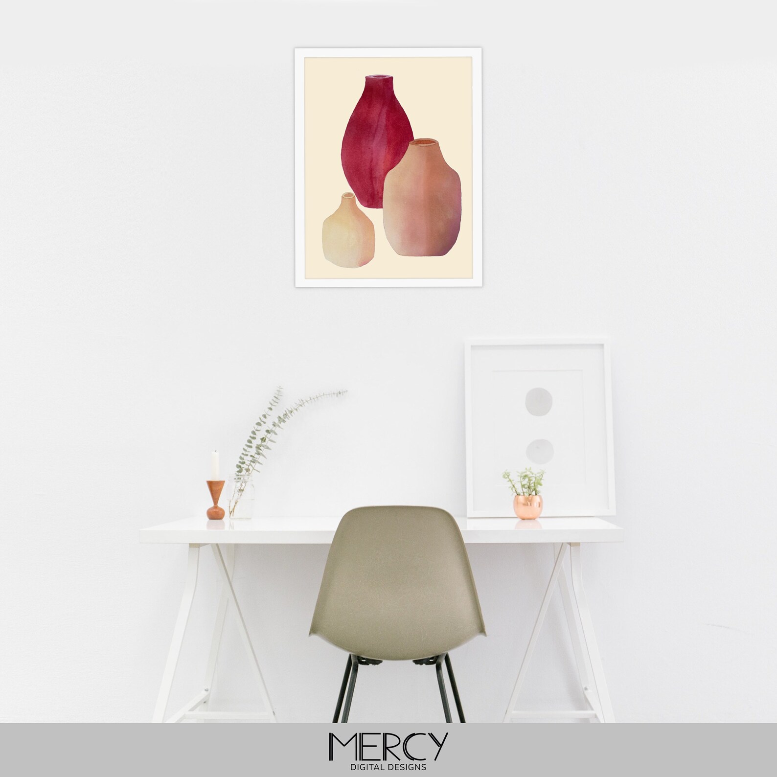 Abstract Vases Wall Art Printable Watercolor Vases Digital - Etsy