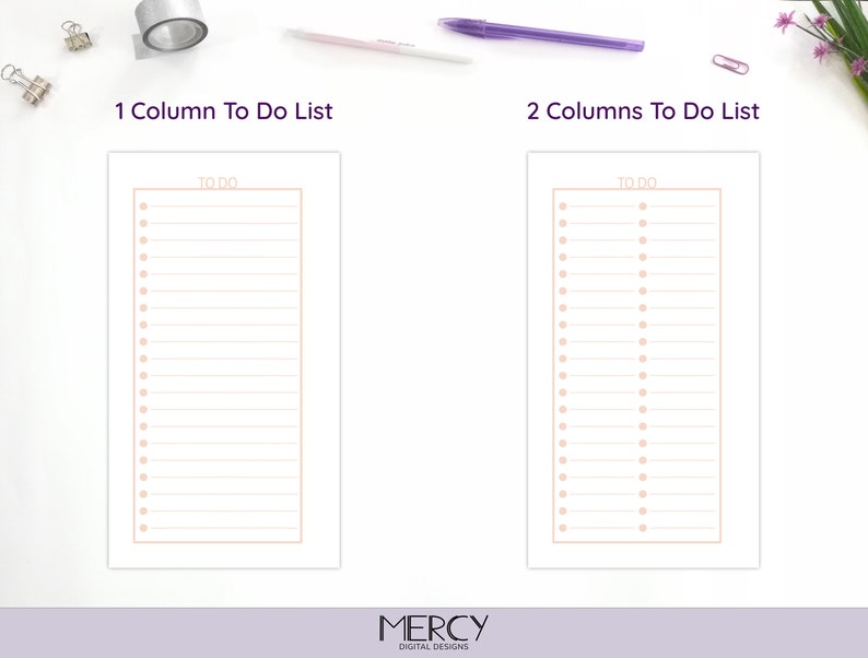 Personal Size to Do List Printable Personal Task List Set - Etsy