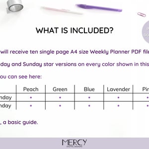 A4 Printable Weekly Planner - Etsy