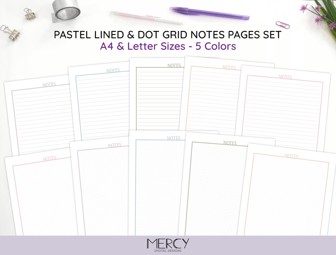 Printable Planner Essentials Bundle of 9 Cute Undated Planner Pages Set ...