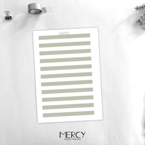 Personal Wide Lined Notes Printable, Printable Pastel Notes Page, Cute ...