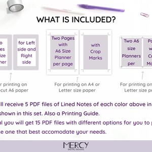 A6 Lined Notes Printable, Cute A6 Notes Page, Pastel Notes Printable - Etsy