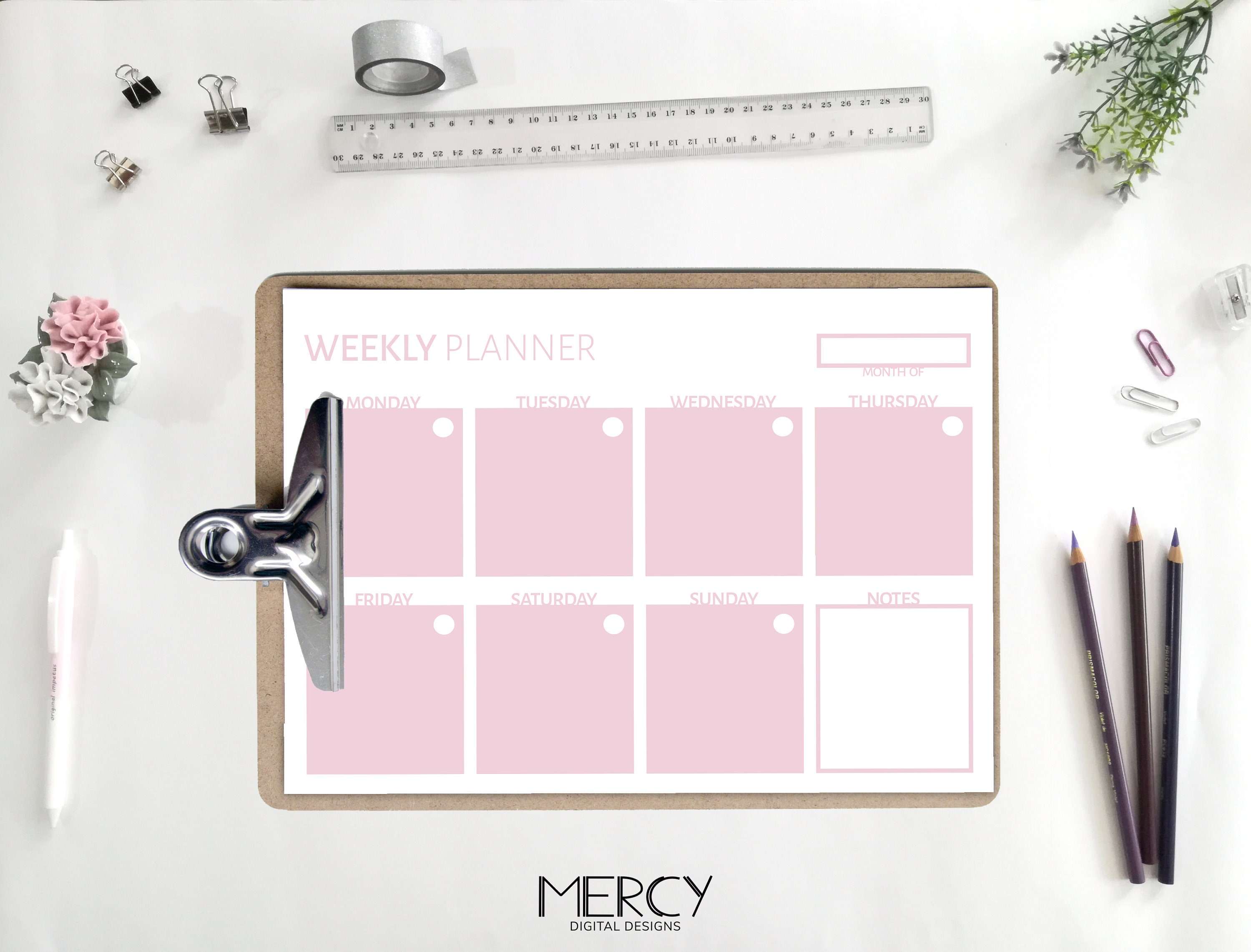 A4 Printable Weekly Planner - Etsy