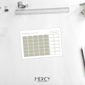 A5 Monthly Planner Printable, A5 Undated Calendar - Etsy