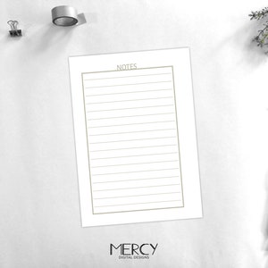 A6 Notes Printable, Lined Notes, Dot Grid Notes, Pastel Notes - Etsy