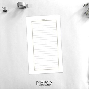 Personal Notes Insert Printable, Lined Notes Page, Dot Grid Notes Paper ...