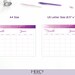 Blank Calendar Printable, Purple, Undated, A4, Letter - Etsy