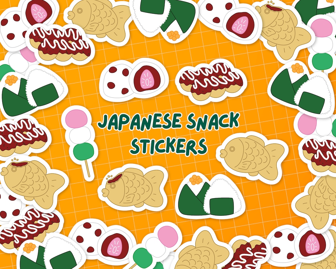 Japanese Snack Sticker | Vinyl Waterproof Laptop Bottle Journaling - Etsy