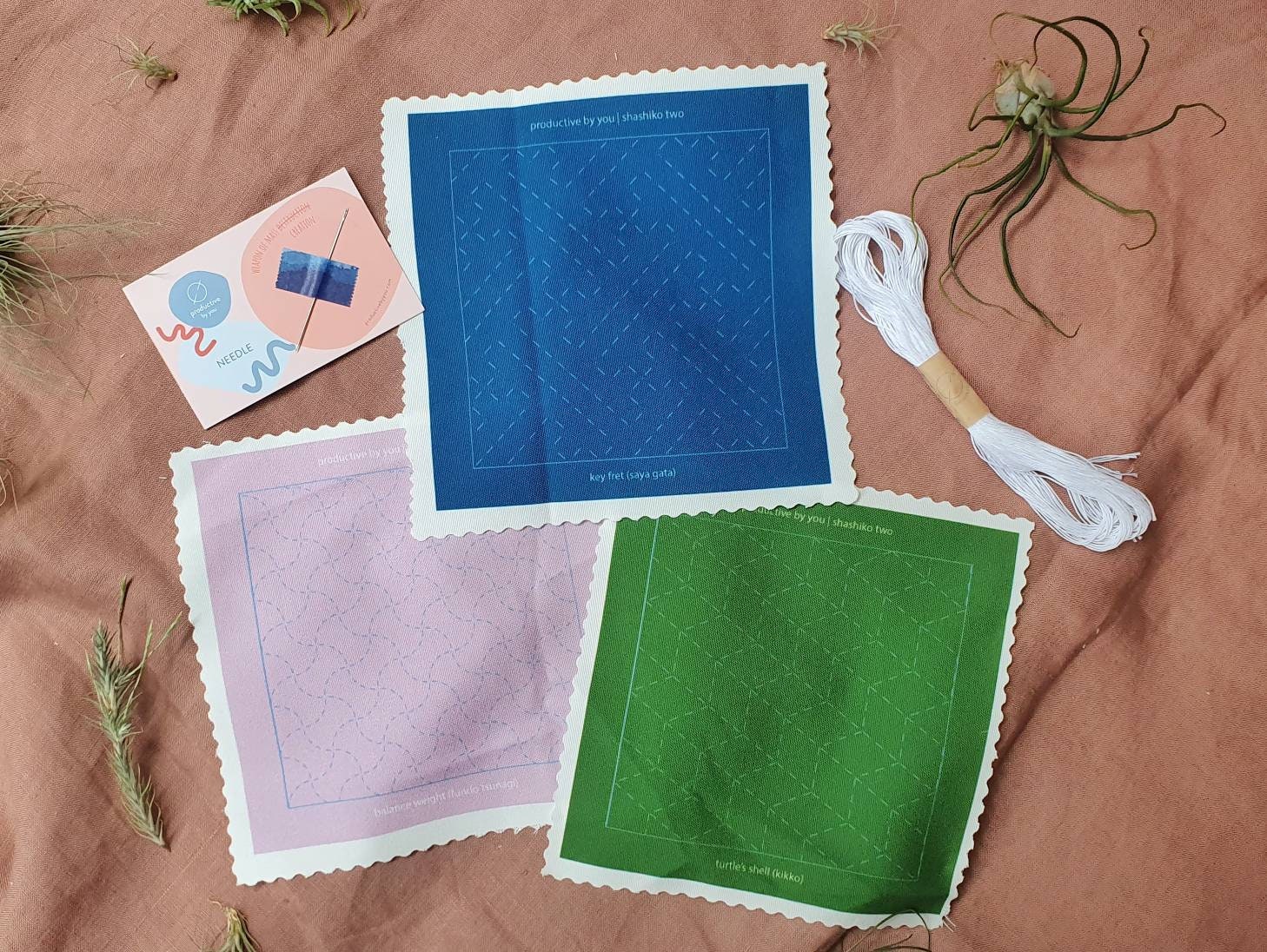 Sashiko Two by You Sashiko Sampler Kit - Etsy
