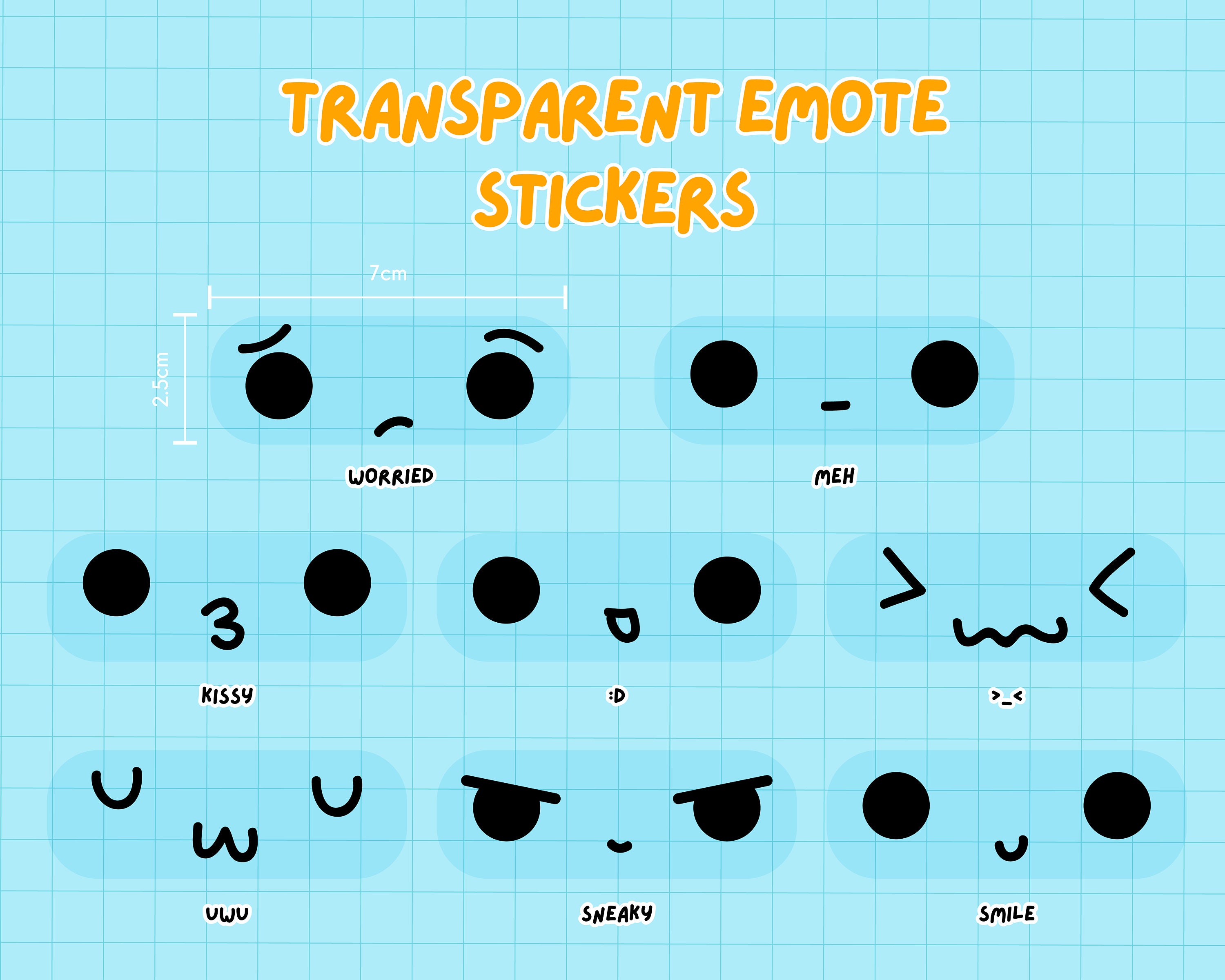 Transparent Face Emoji Sticker | Vinyl Waterproof Laptop Bottle ...