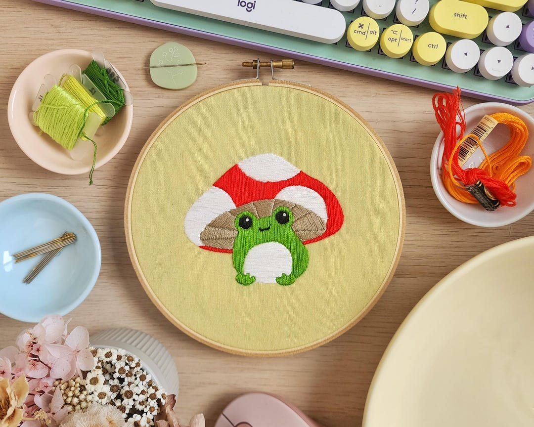 Toadstool by You | DIY Embroidery Kit - Etsy