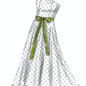 Vogue V8766 New Womens Dress Sewing Pattern~strapless or Fitted Bodice ...