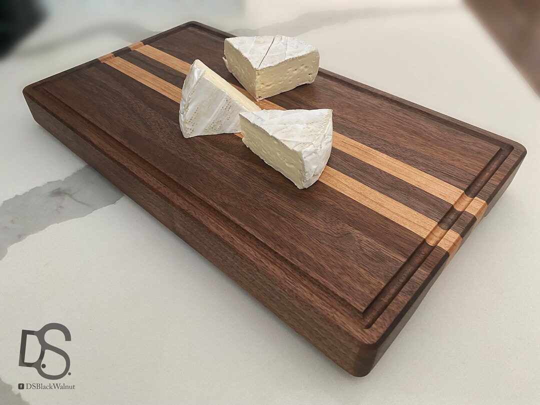 Black Walnut and Cherry Serving Cutting BBQ Board Butchers Block With ...