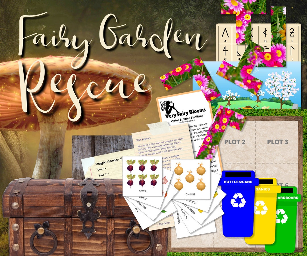 Escape Room Game | Kids Printable Paper Escape Game Party Kit | Fairy ...