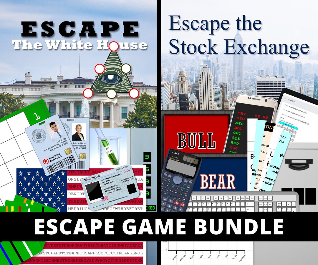 Escape Game Bundle | 2-pack Printable Escape Room | Escape the White ...