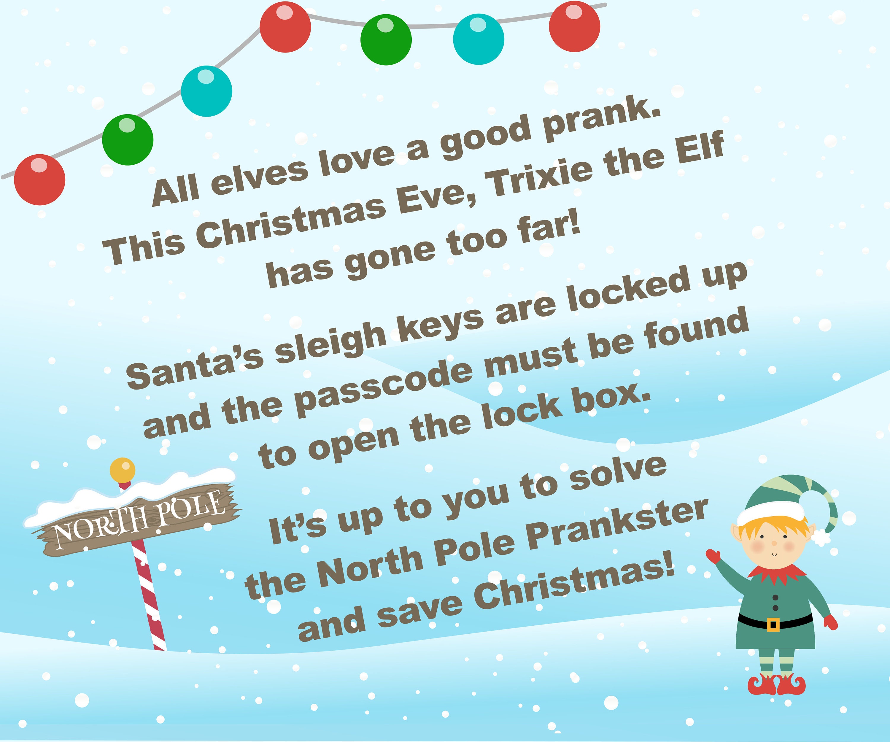 Escape Room Game | Printable Family Fun DIY Escape Puzzle Activity ...