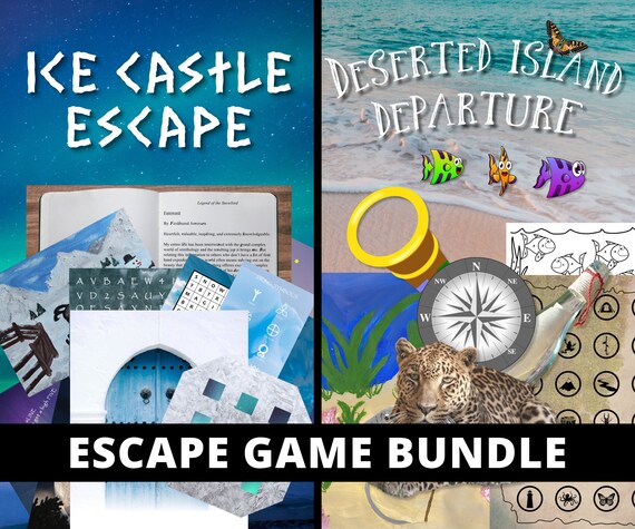 Escape Game Bundle 2-pack Printable Escape Room Ice Castle | Etsy