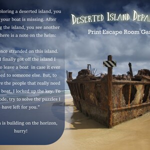 Escape Room Game | Printable Tropical Island Escape Kit | DIY Escape ...
