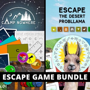 Escape Game Bundle 2-pack Printable Escape Room Camp - Etsy