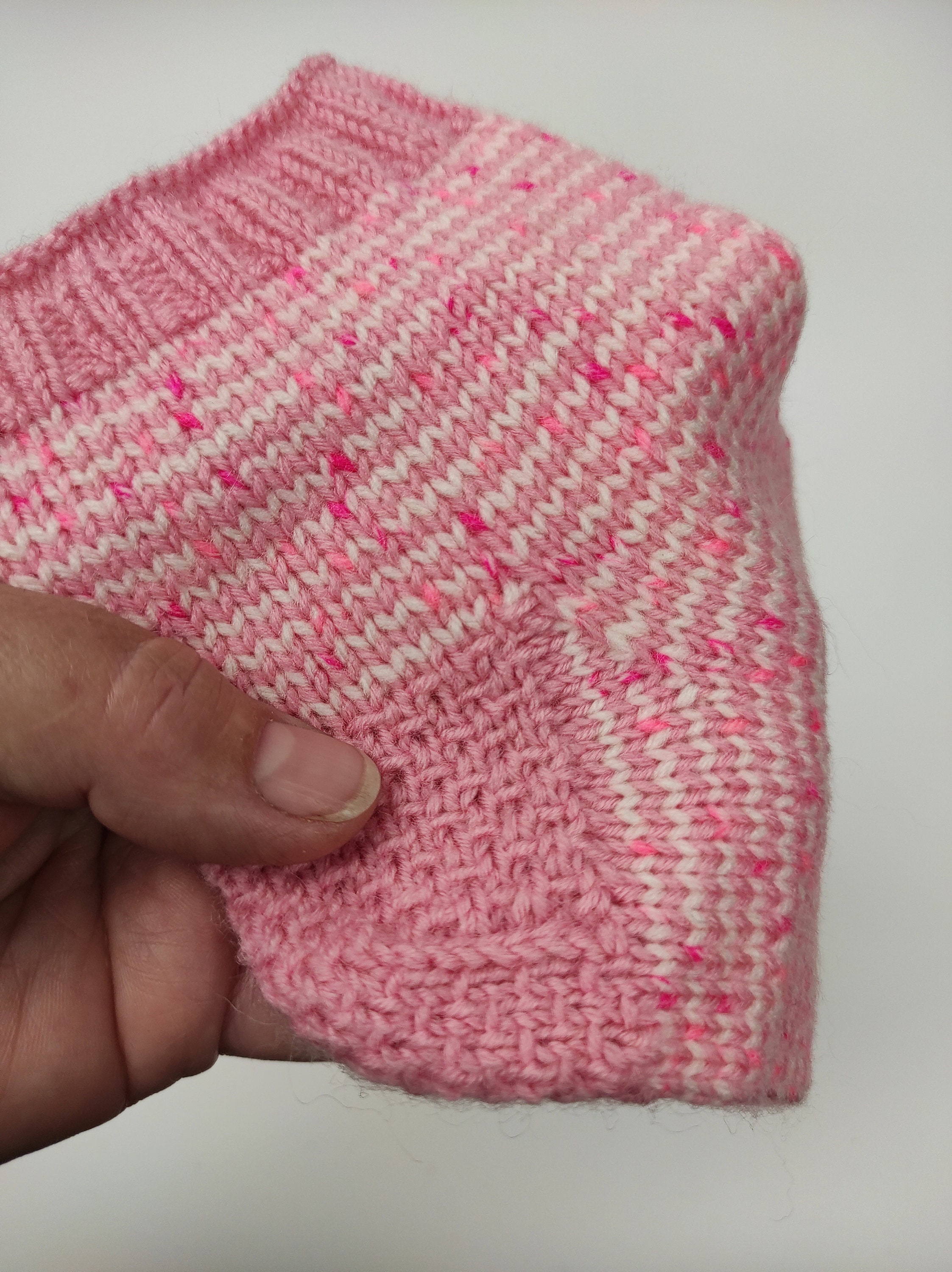 Handmade Knitted Pink Sock Size EU 36 - Etsy
