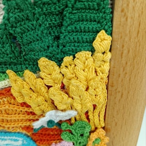 3D Crochet Landscape Wall Art – Sunny Nature Scene, Fiber Decor - Etsy