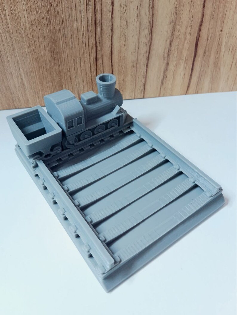 3D Printed Train Desk Organizer: Pen & Post-it Holder - Etsy