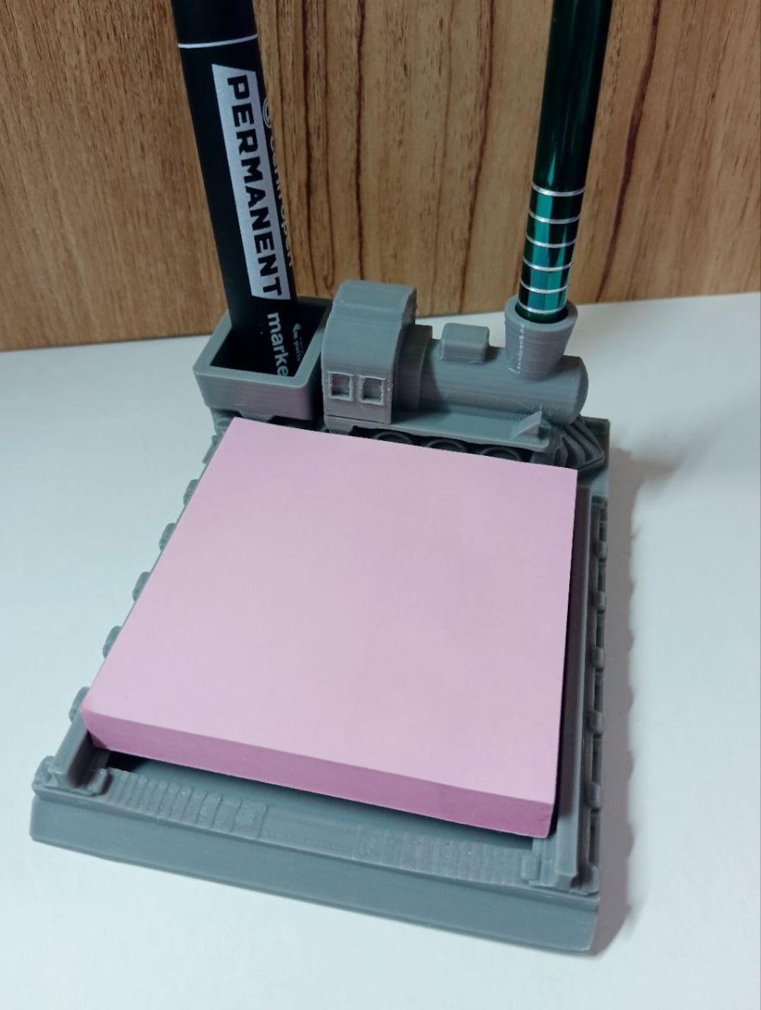 3D Printed Train Desk Organizer: Pen & Post-it Holder - Etsy