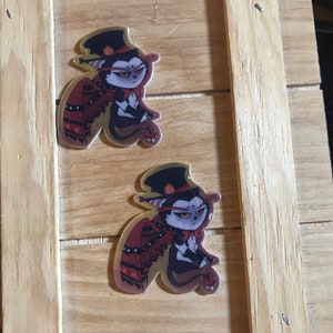 Hazbin Hotel Chibis Angel Dust and Husk pin - Etsy