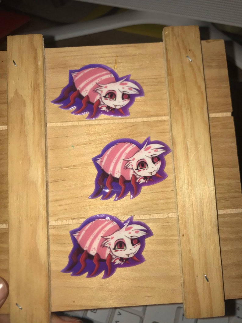 Hazbin Hotel Chibis Angel Dust and Husk pin - Etsy