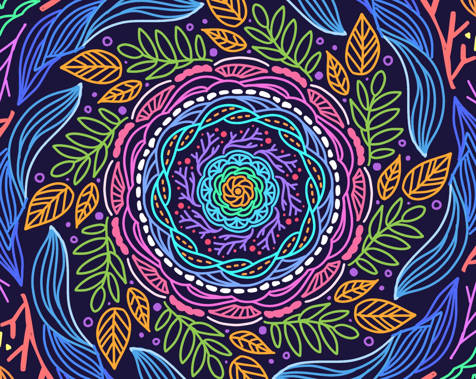 Printable Colorful Mandala Poster, Mandala Wall Art, Zen Home Deco ...