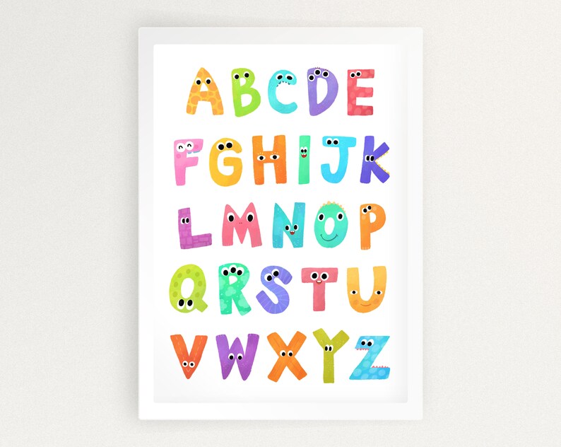 Personalized Name Colorful Print Custom Baby Name Poster - Etsy