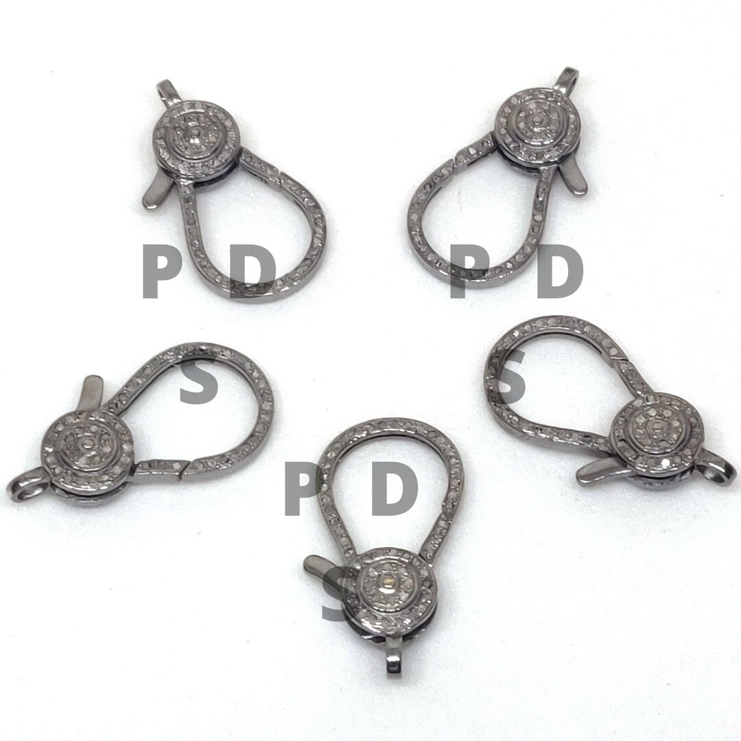 Pave Diamond Lobster Lock, Pave Diamond Lobster Clasp, Pave Diamond ...