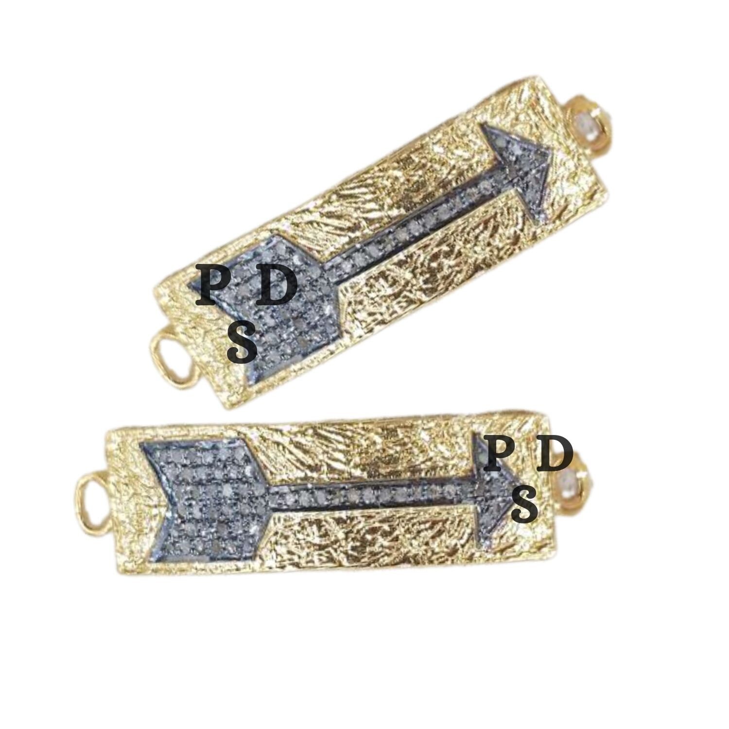 1 Piece Diamond Connector Diamond Arrow Connector Pave | Etsy