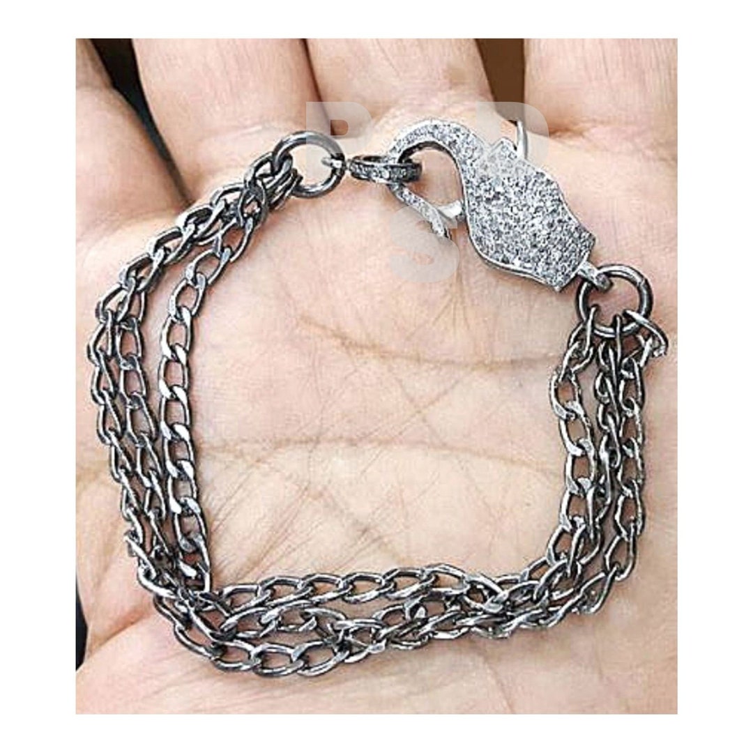 Pave Diamond Lobster Lock, Lobster Lock Chain Bracelet, Pave Diamond ...