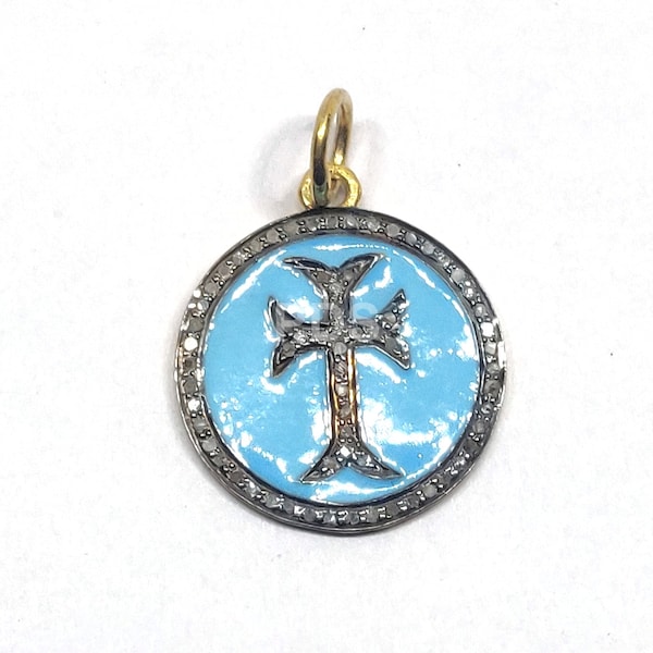 Blue Enamel Cross - Etsy