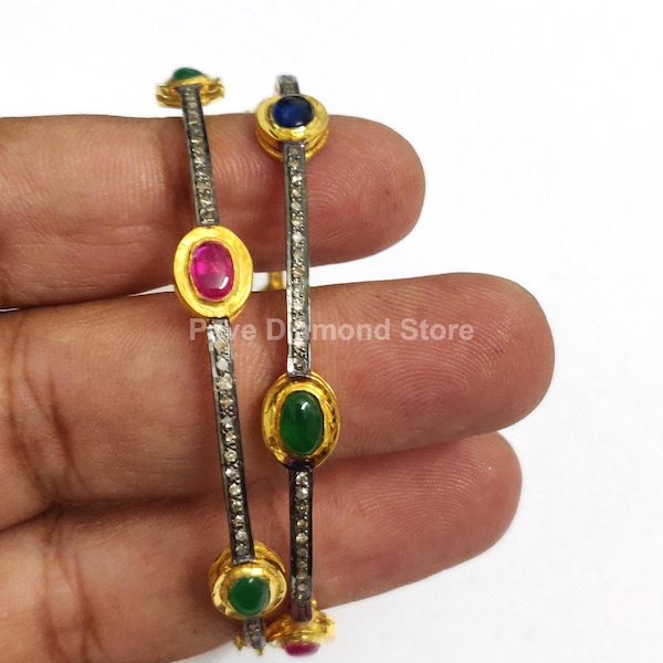 Single Stone Bangle - Etsy