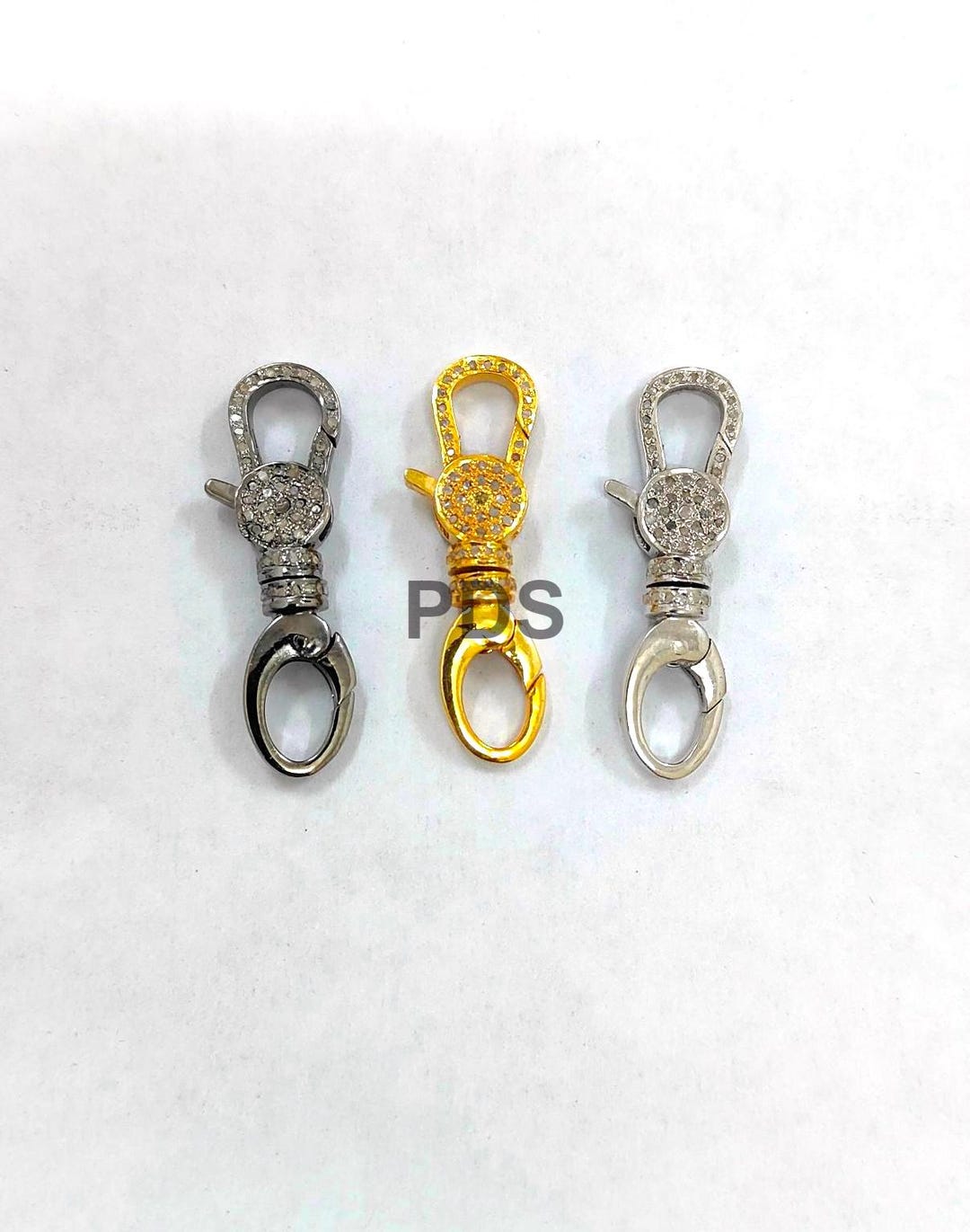 Pave Diamond Lobster Lock, Pave Diamond Clasp, Pave Diamond Lock, Lock ...