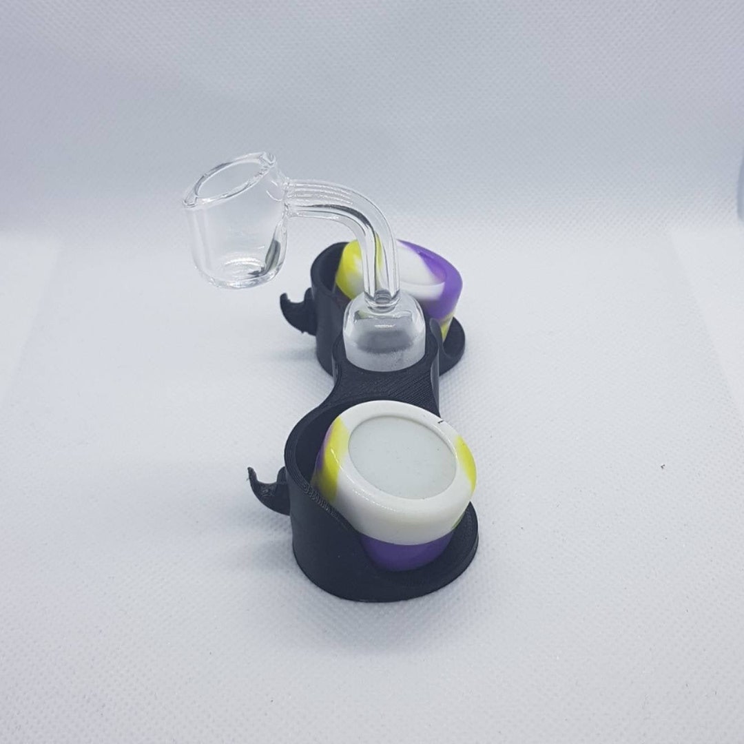 All in One Mini Dab Setup Double Dab Container, Dab Tool & Banger Stand ...