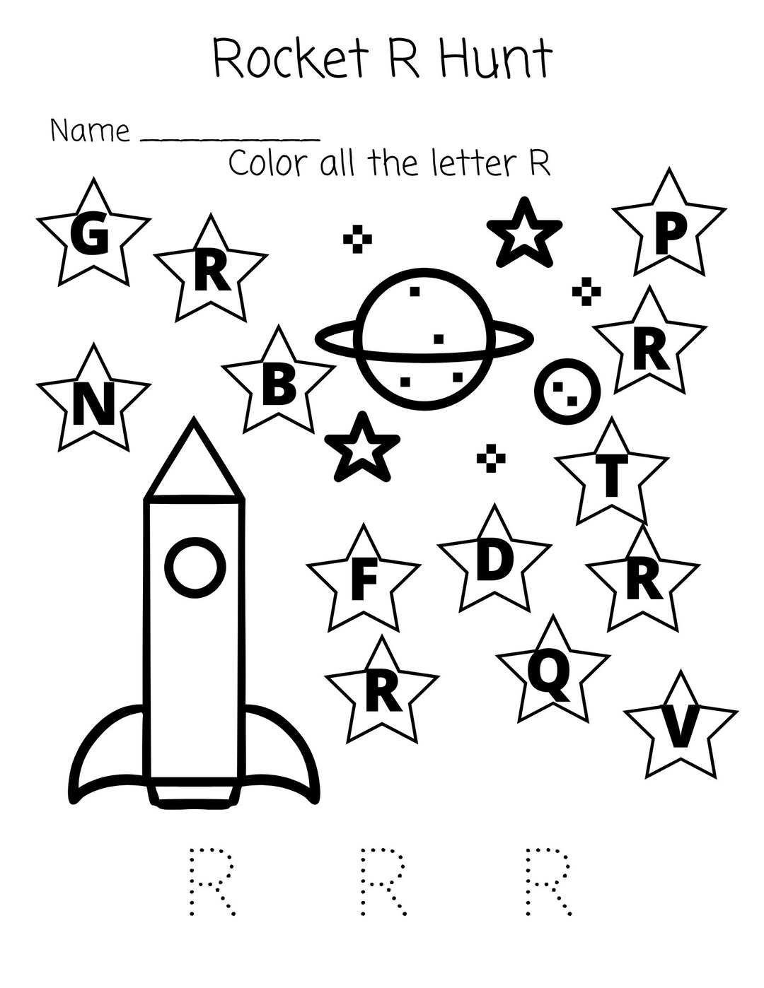 Letter R Rocket Hunt - Etsy