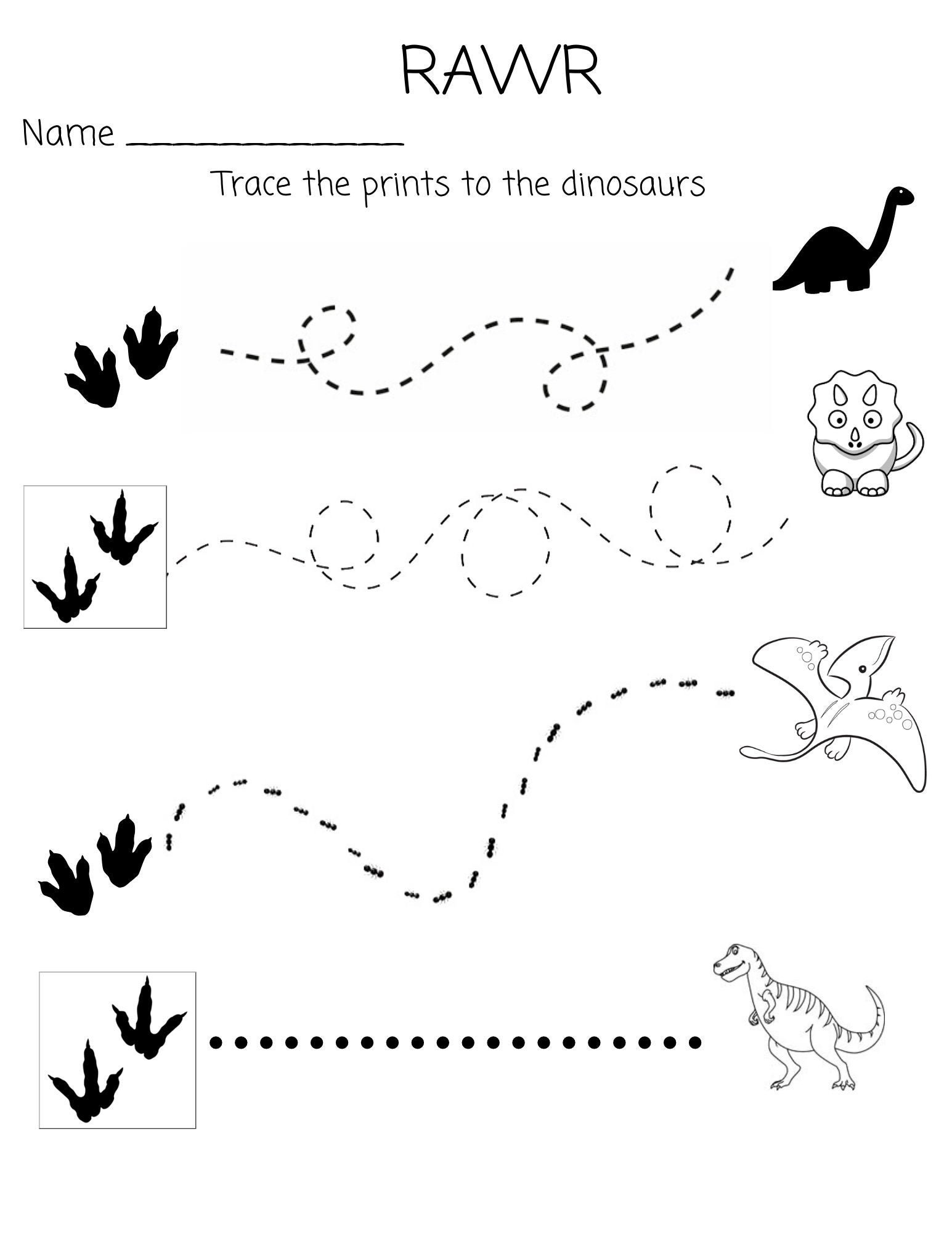 RAWR. Dinosaur Tracing - Etsy