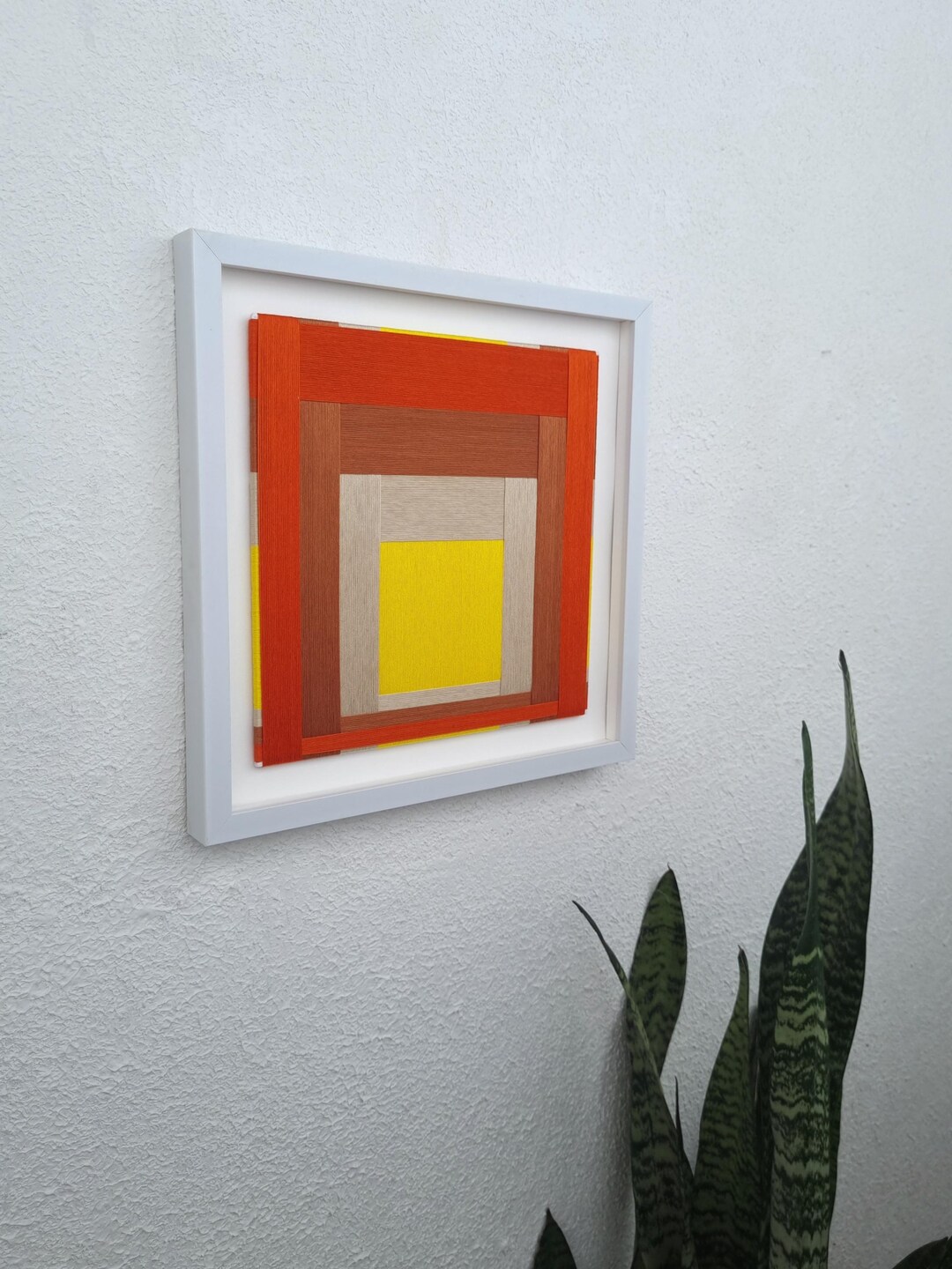 Nested Hues 3, Weaving Textile, Modern Textile, Handmade, Wall Hanging ...