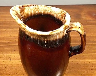 Small Hull Brown Drip Glazed Pitcher. Small Hull Creamer. Vintage Syrup ...