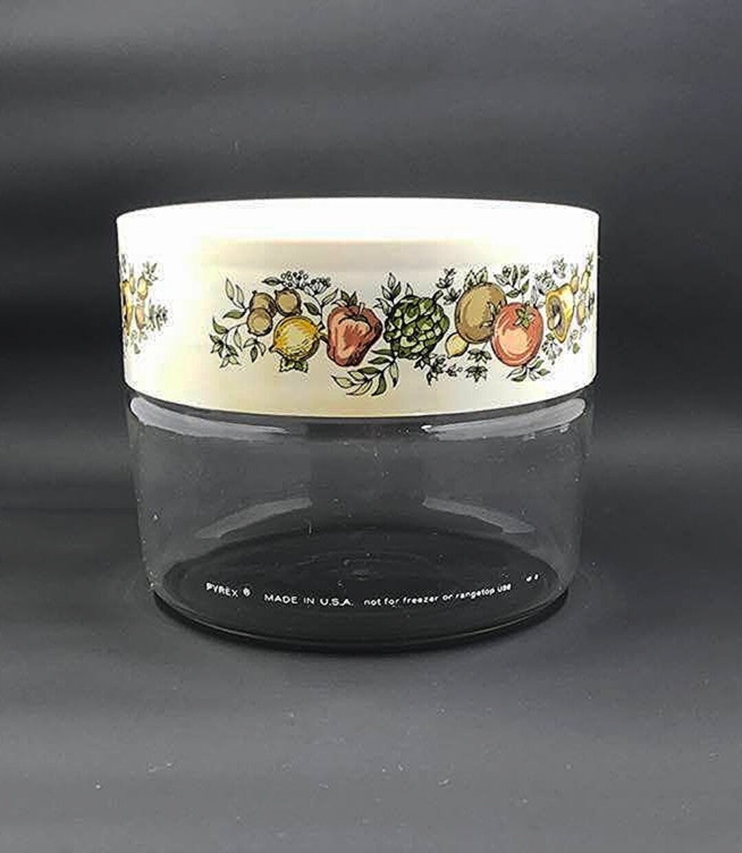 Pyrex See & Store Jar – Spice of Life Pattern Glass Container With Lid ...