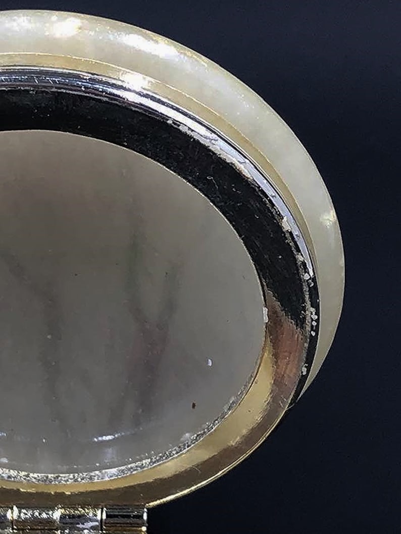 Vintage Genuine Alabaster Hand Carved Trinket Box - Etsy