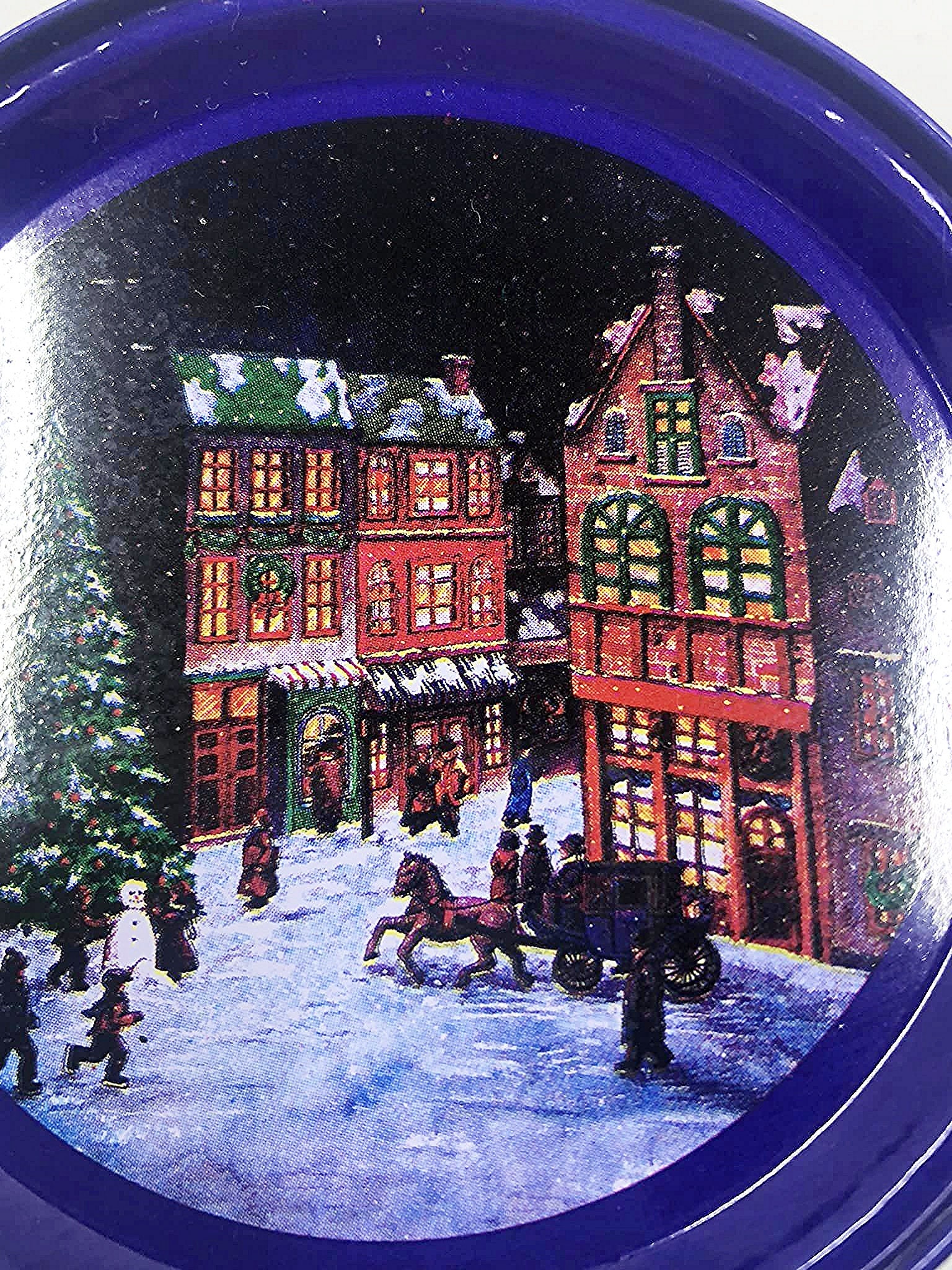 Vintage Round Tin Christmas Scene Coasters - Etsy