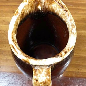 Vintage Hull Brown Drip Pottery Pitcher - Etsy