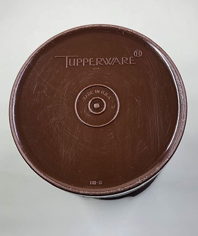 Vintage Tupperware Brown Storage Canister - Etsy