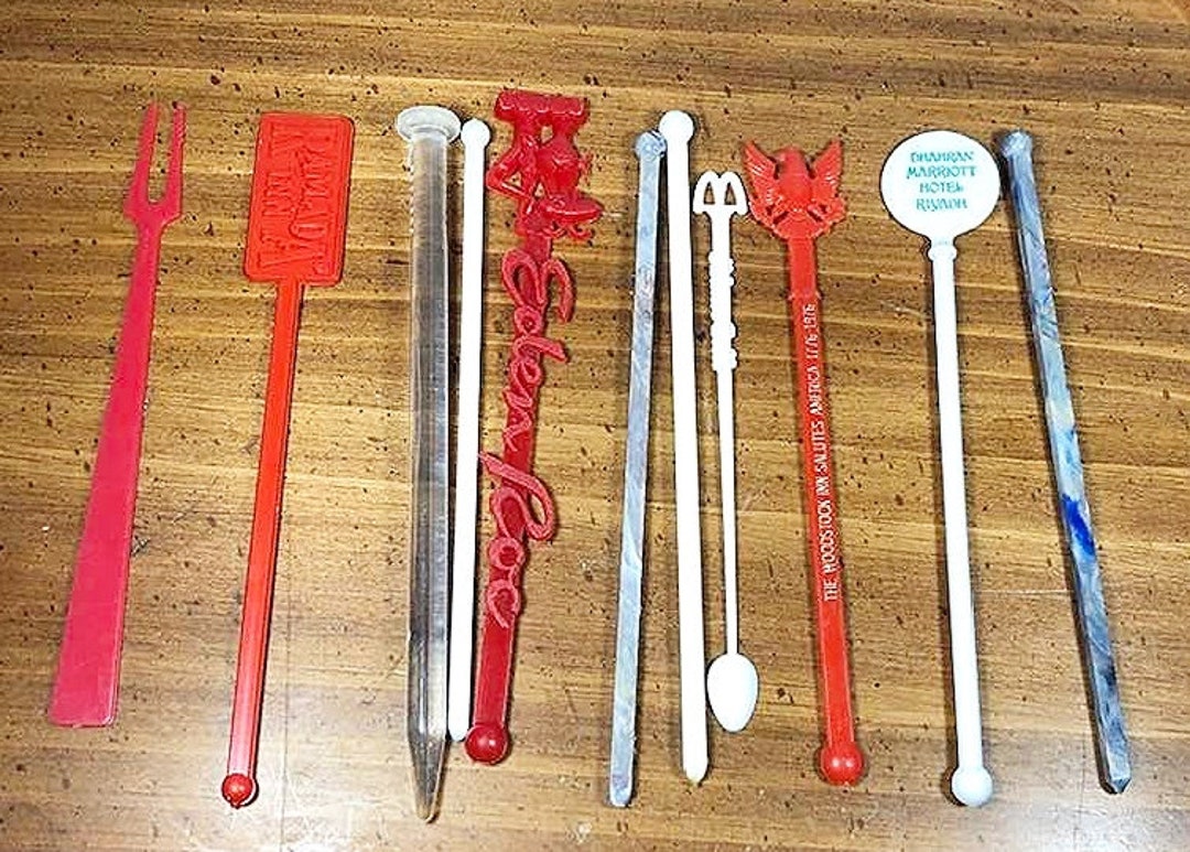 Vintage Plastic Drink Swizzle Sticks - Etsy