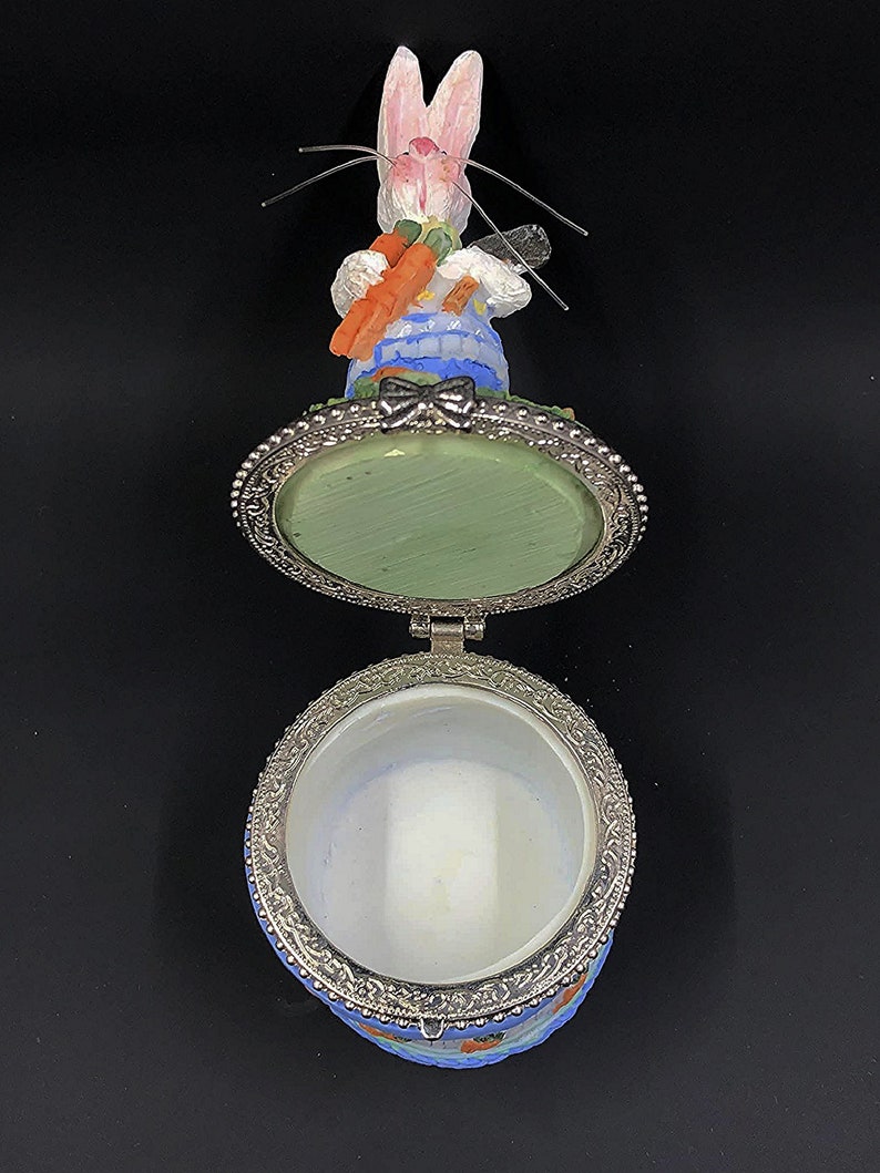 Vintage Easter Bunny Hinged Trinket Box - Etsy