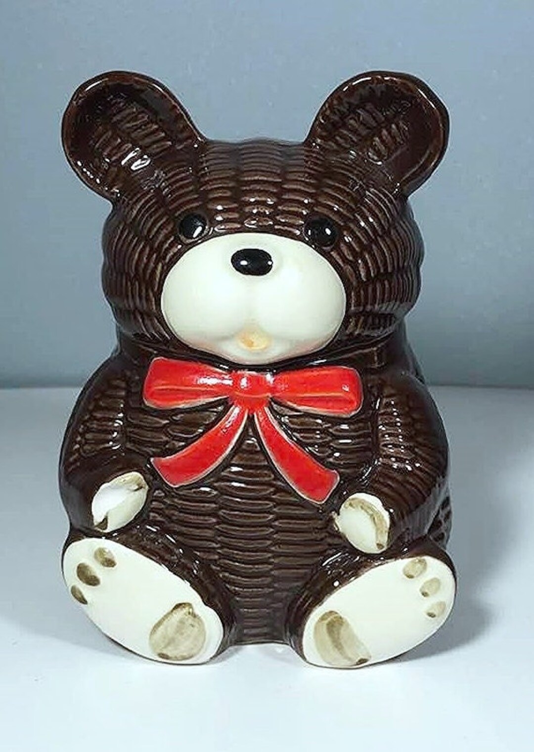 Vintage Kids Brown Bear Coin Bank - Etsy
